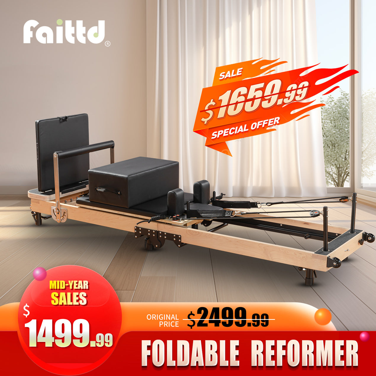 Foldable Pilates Reformer – Faittd-pilates